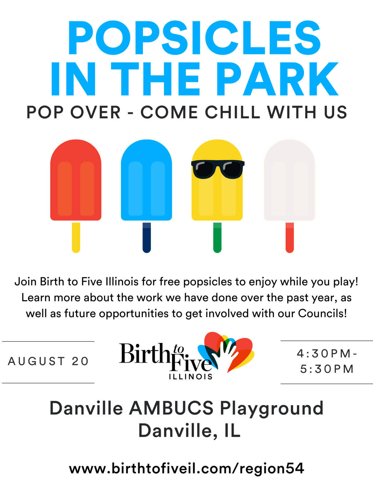 Popsicles in the Park- Birth to Five - Brandun Schweizer
